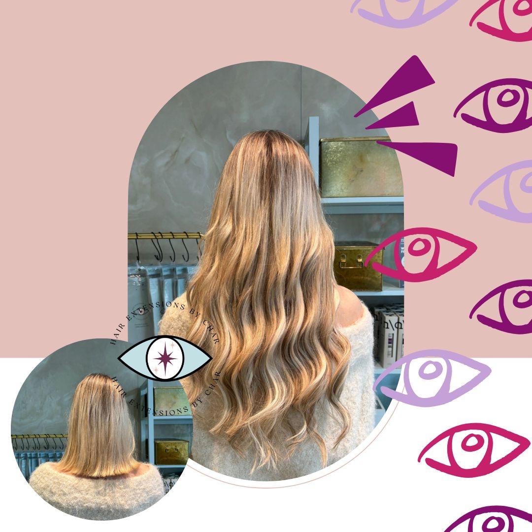 Hair Extensions by Char | Keratine Wax & Invisible Weft Salon